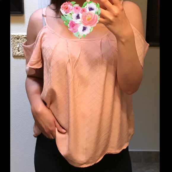 Tops | Blush Pink Off The Shoulder Top | Poshmark